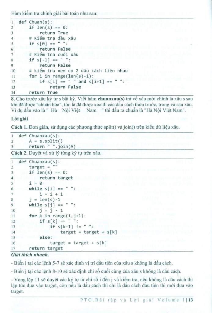 PYTHON: THUẬT TOÁN VÀ CẤU TRÚC DỮ LIỆU - BÀI TẬP VÀ LỜI GIẢI (Volume 1)