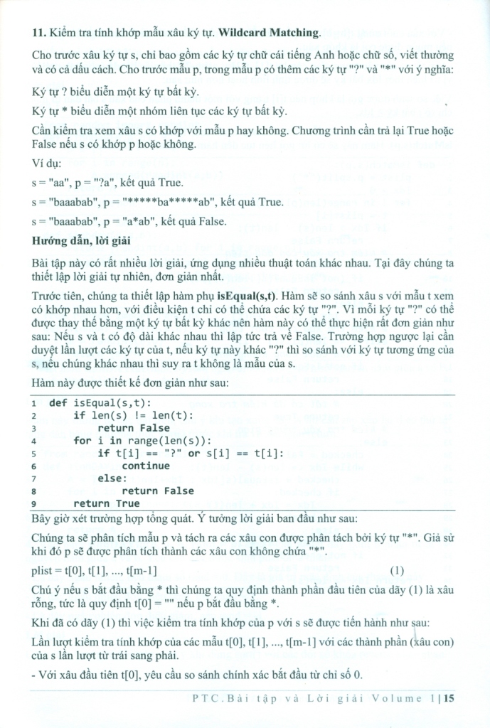 PYTHON: THUẬT TOÁN VÀ CẤU TRÚC DỮ LIỆU - BÀI TẬP VÀ LỜI GIẢI (Volume 1)