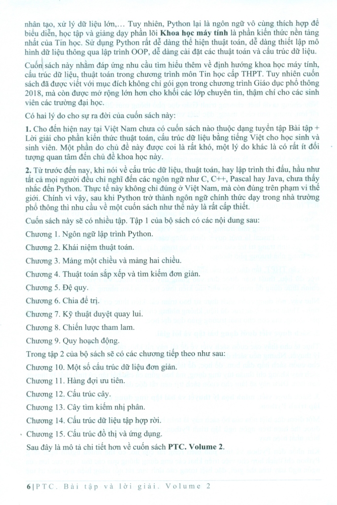 PYTHON: THUẬT TOÁN VÀ CẤU TRÚC DỮ LIỆU - BÀI TẬP VÀ LỜI GIẢI (Volume 2)