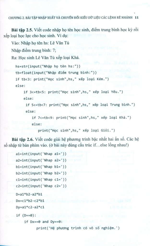 BÀI TẬP LẬP TRÌNH VỚI NGÔN NGỮ PYTHON - TỪ CƠ BẢN ĐẾN NÂNG CAO (Tập 1)