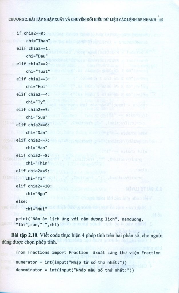 BÀI TẬP LẬP TRÌNH VỚI NGÔN NGỮ PYTHON - TỪ CƠ BẢN ĐẾN NÂNG CAO (Tập 1)